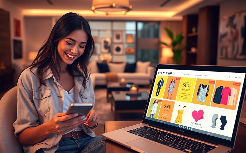 A visually engaging display of Shein VIP perks, designed to illustrate ...